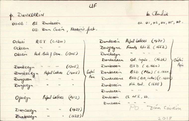 Dún Cairin/Dunkerrin | logainm.ie