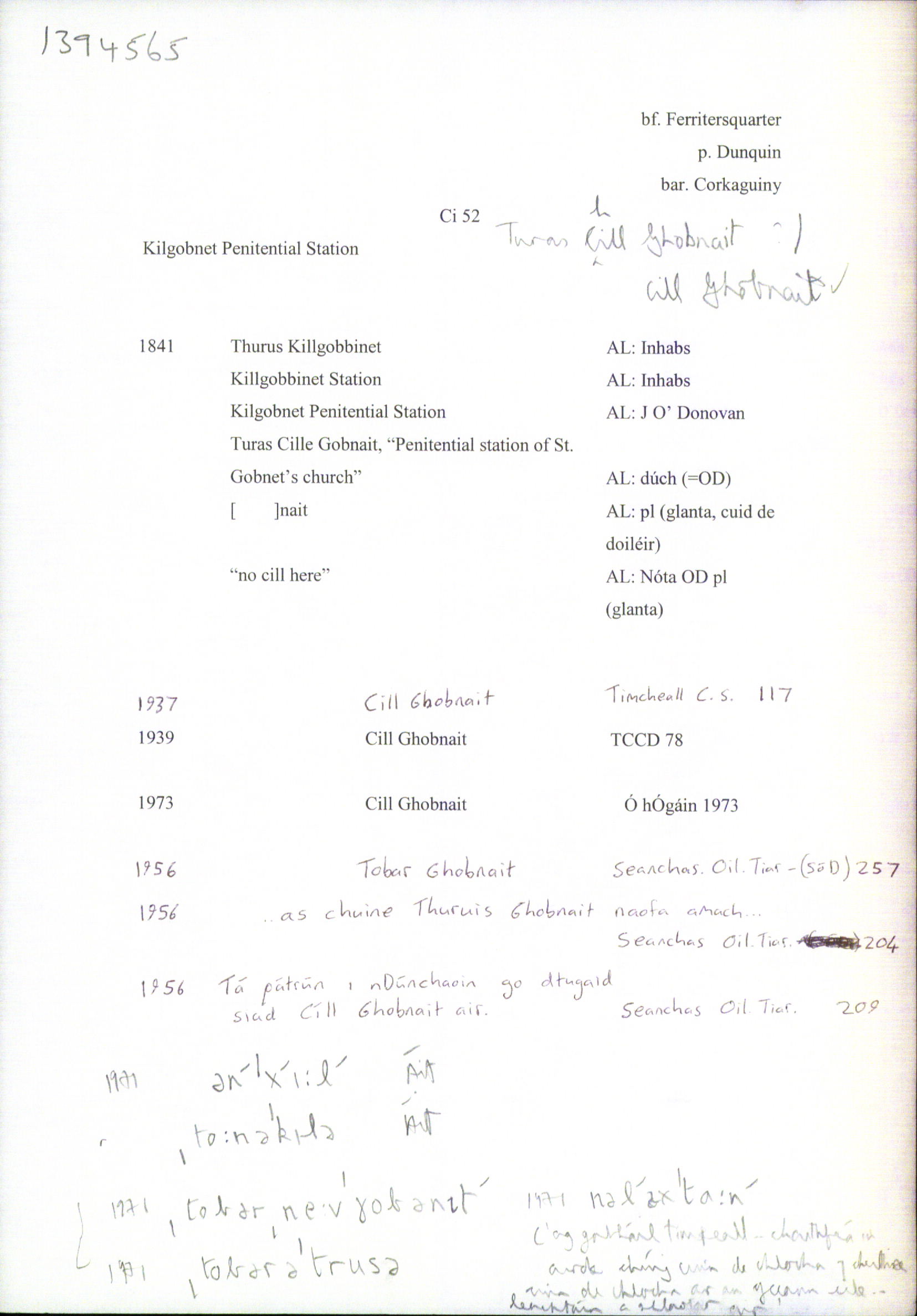 Cill Ghobnait/Kilgobnet Penitential Station | logainm.ie