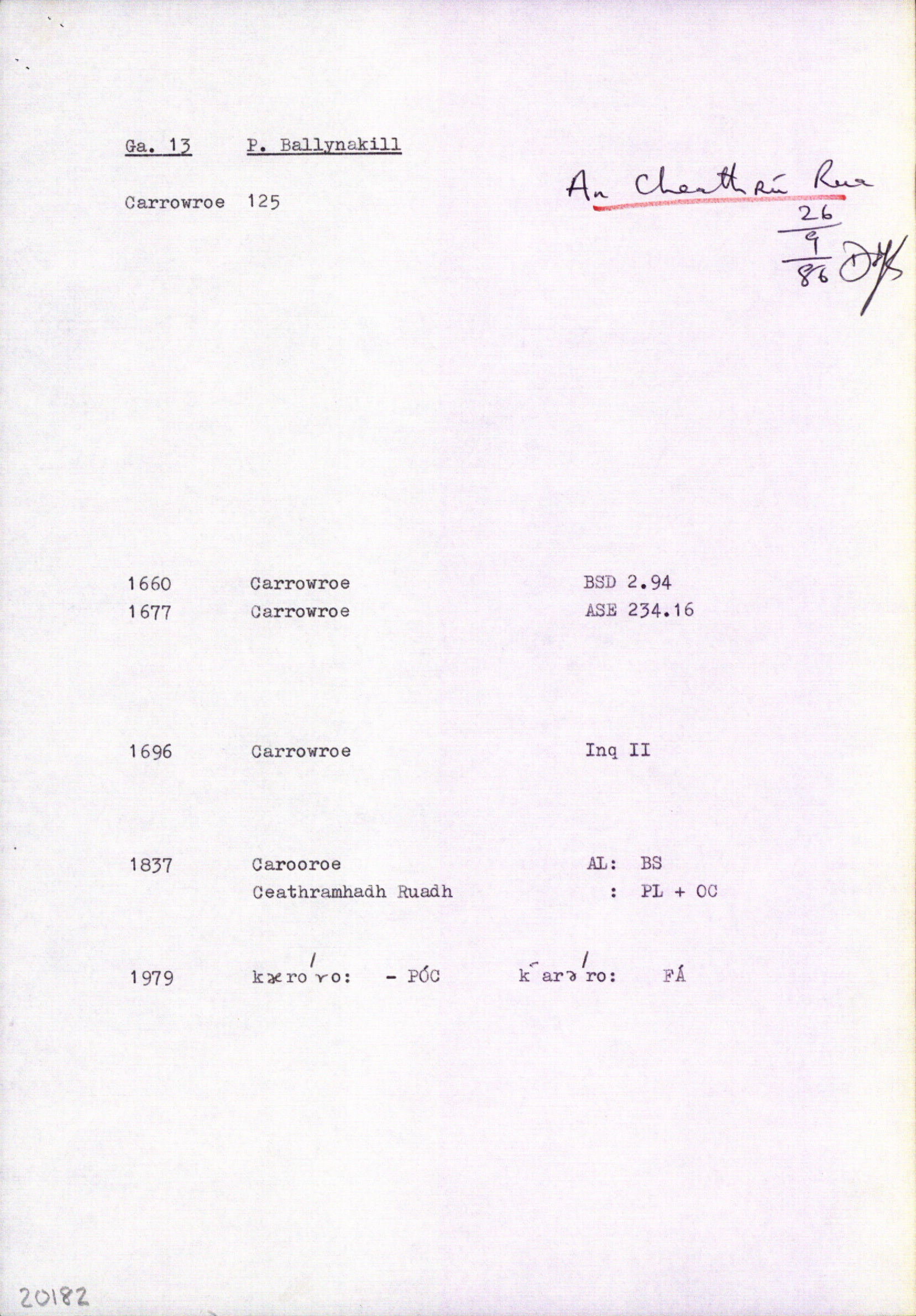 An Cheathrú Rua/Carrowroe | logainm.ie