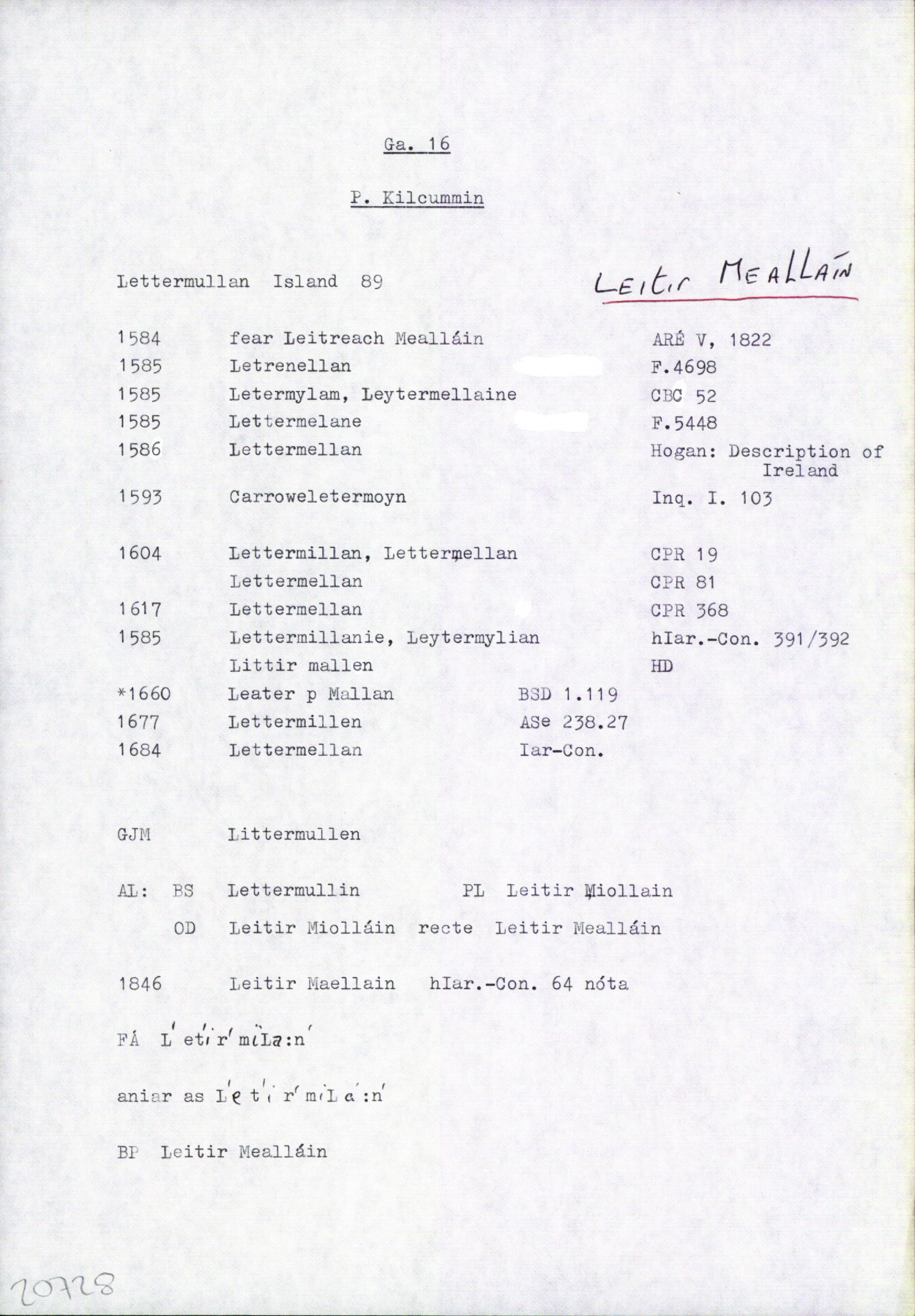 Leitir Mealláin/Lettermullan Island | logainm.ie