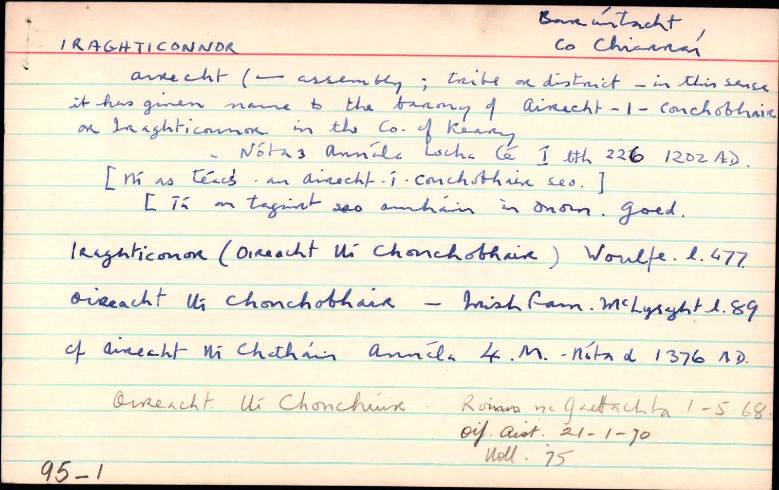 Oireacht Uí Chonchúir/Iraghticonnor | logainm.ie