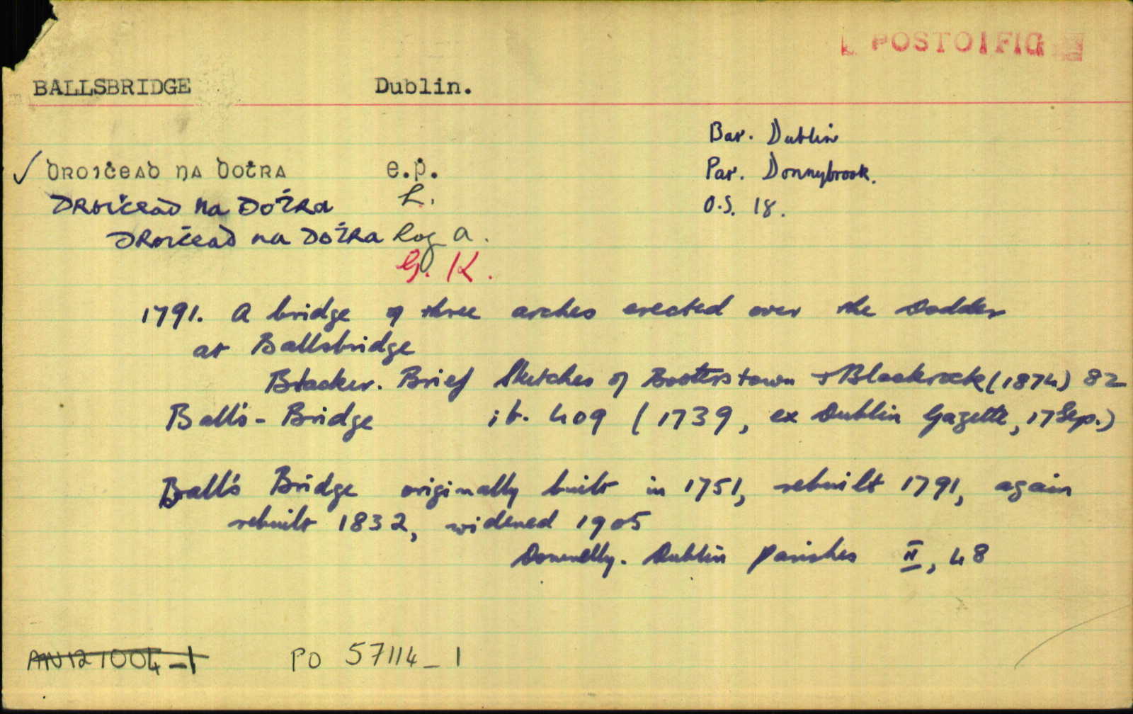 Droichead na Dothra/Ballsbridge | logainm.ie