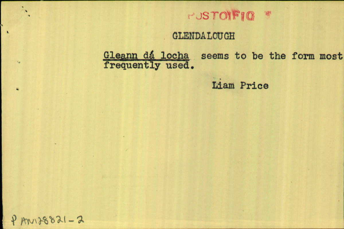 Gleann Dá Loch/Glendalough | logainm.ie