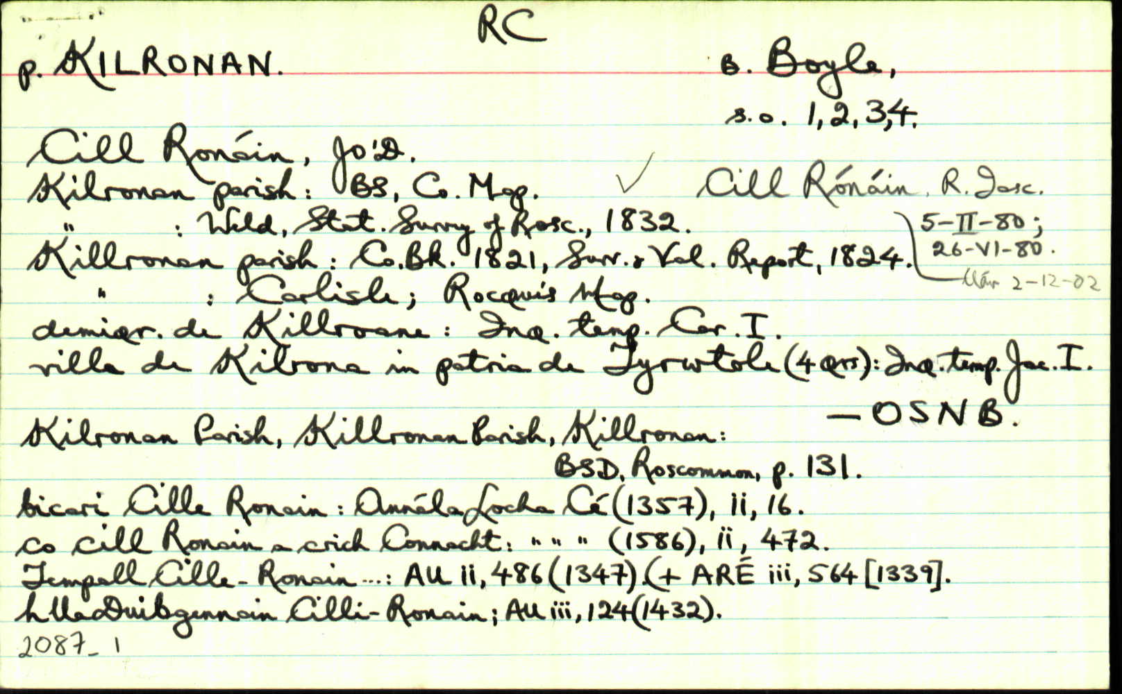 Cill Rónáin/Kilronan | logainm.ie