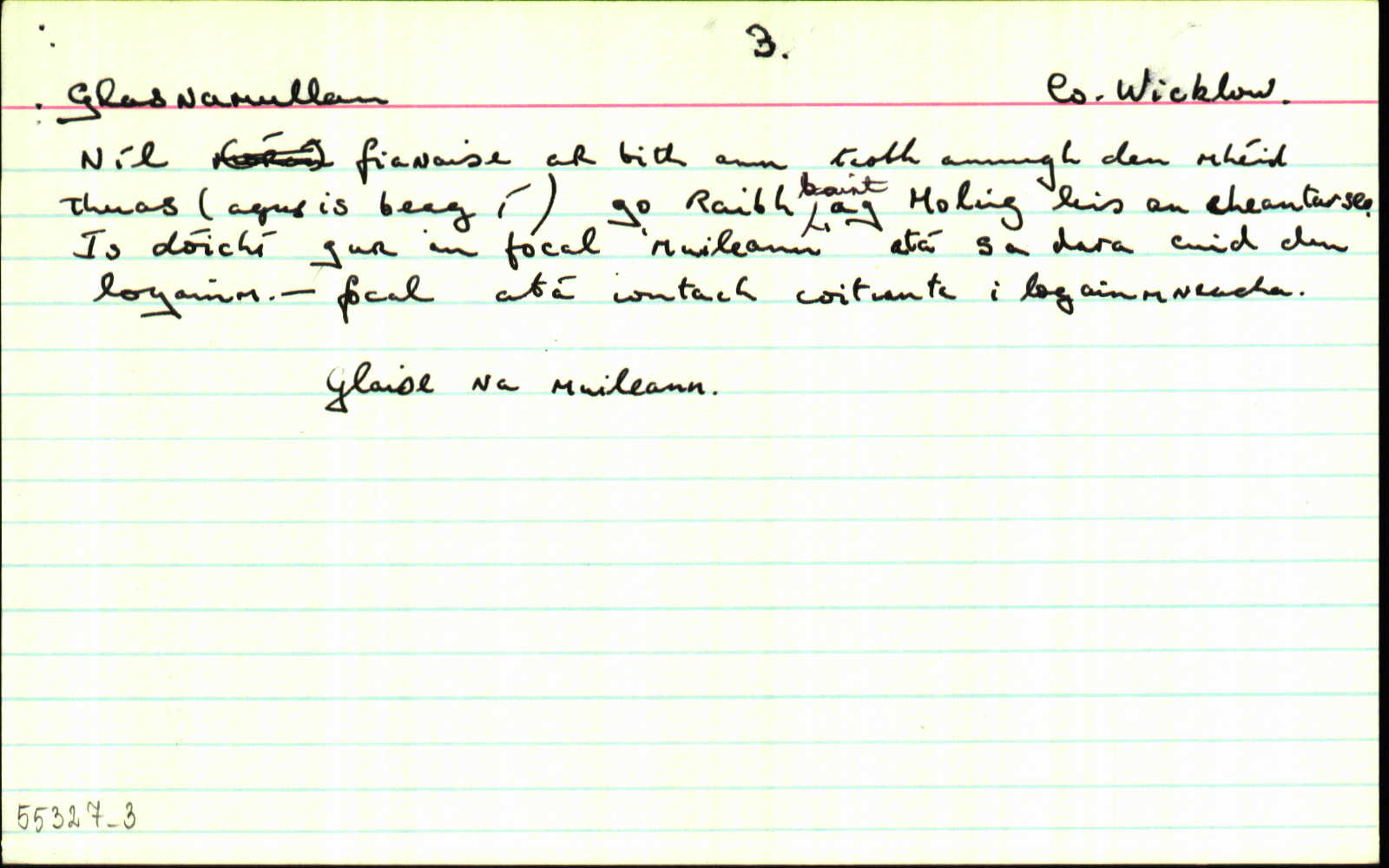 Glais na Muileann/Glasnamullen | logainm.ie