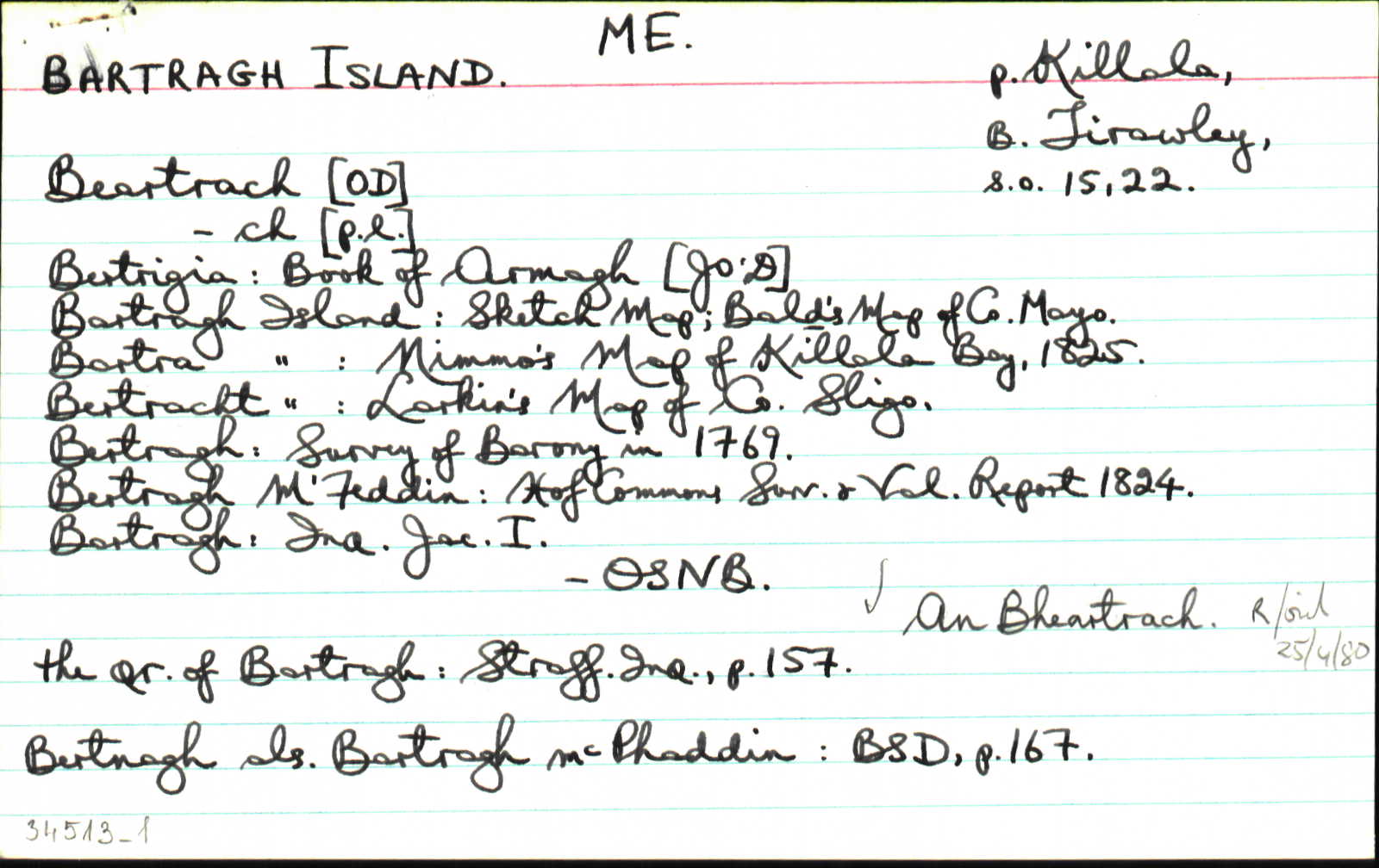 An Bheartrach/Bartragh Island | logainm.ie