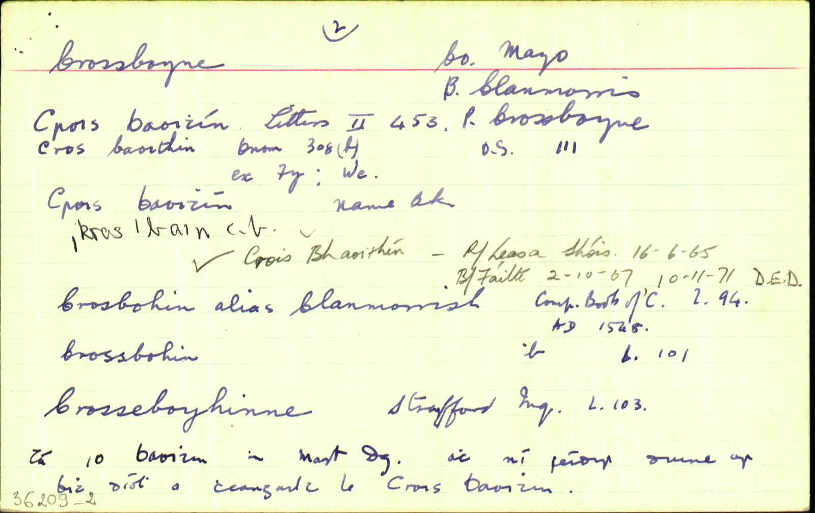 Crois Bhaoithín/Crossboyne | logainm.ie